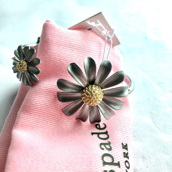 kate spade | Jewelry | Kate Spade Silver Daisy Cuff Bracelet | Poshmark